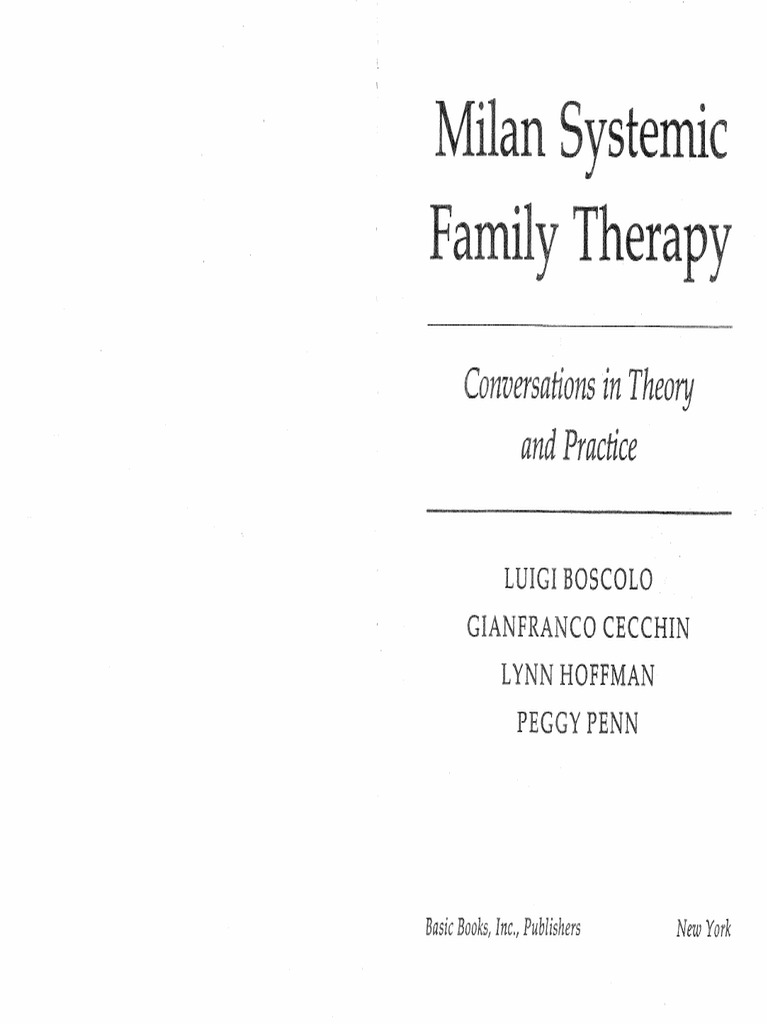 Milan Systemic Family Therapy | PDF