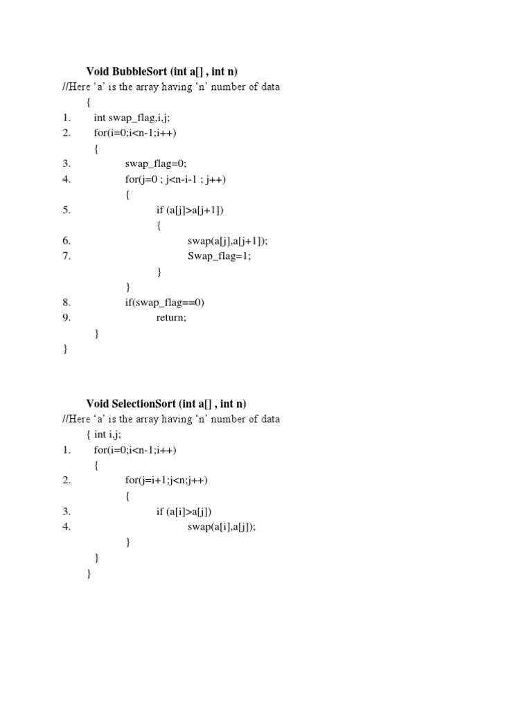 Bubble, Selection, and Insertion Sort Algorithms Explained | PDF