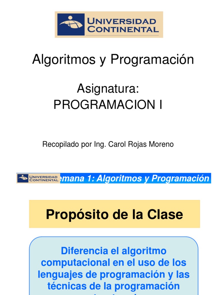 PROGRAMACION I 1algoritmos y Programacion | PDF | Programación de computadoras | Algoritmos
