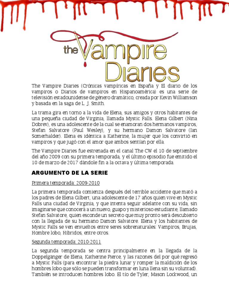 The Vampire Diaries | PDF | The Vampire Diaries