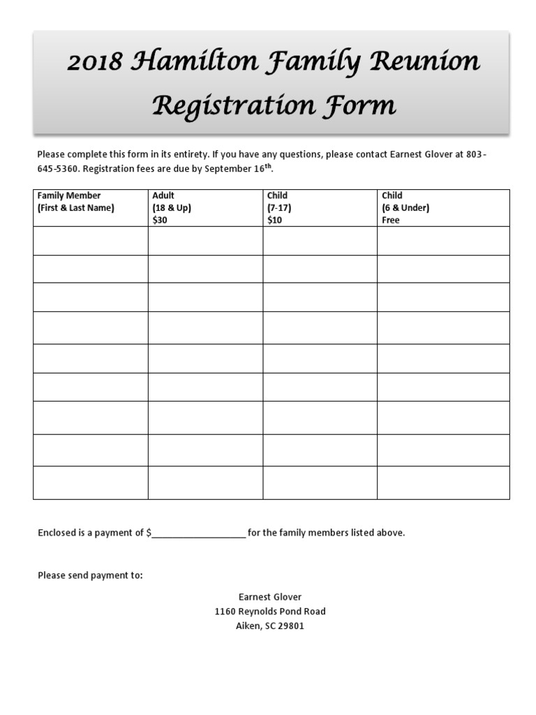 Hamilton Reunion Letter 2 | PDF