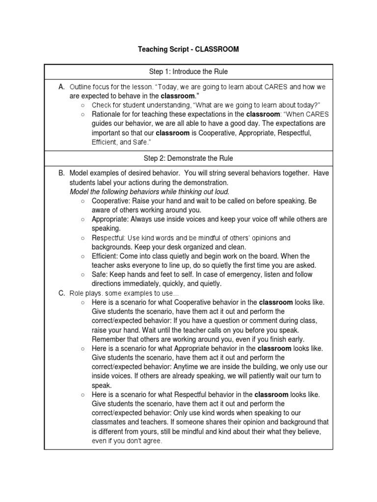 Edu 361 - Teaching Scripts | PDF | Public Toilet | Classroom