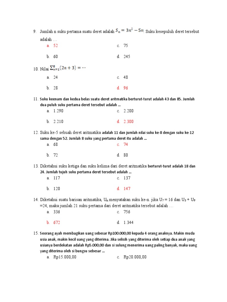 Soal Aritmatika | PDF