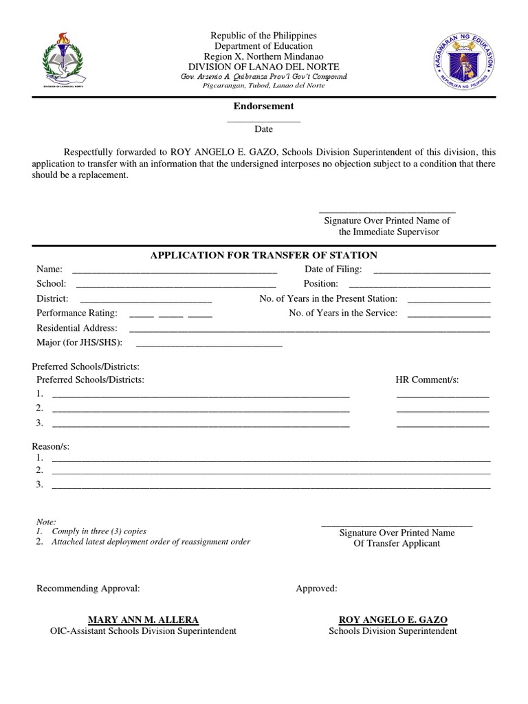Transfer Form PDF | PDF | Government | Business