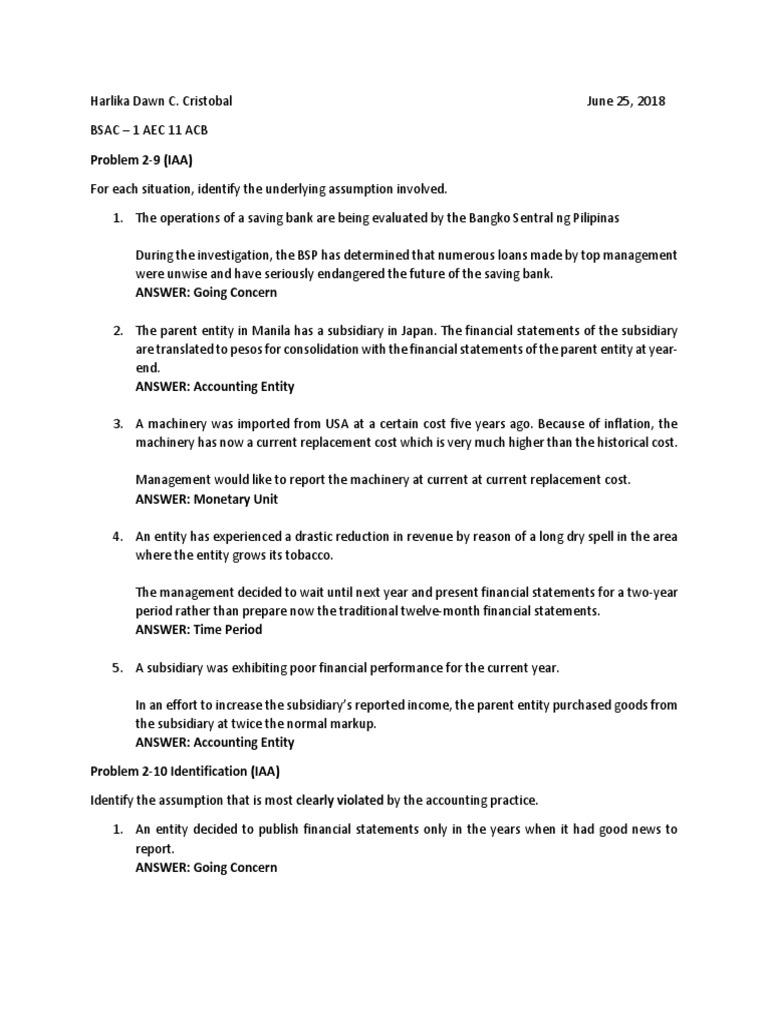 AEC-11 | Going Concern | Financial Statement