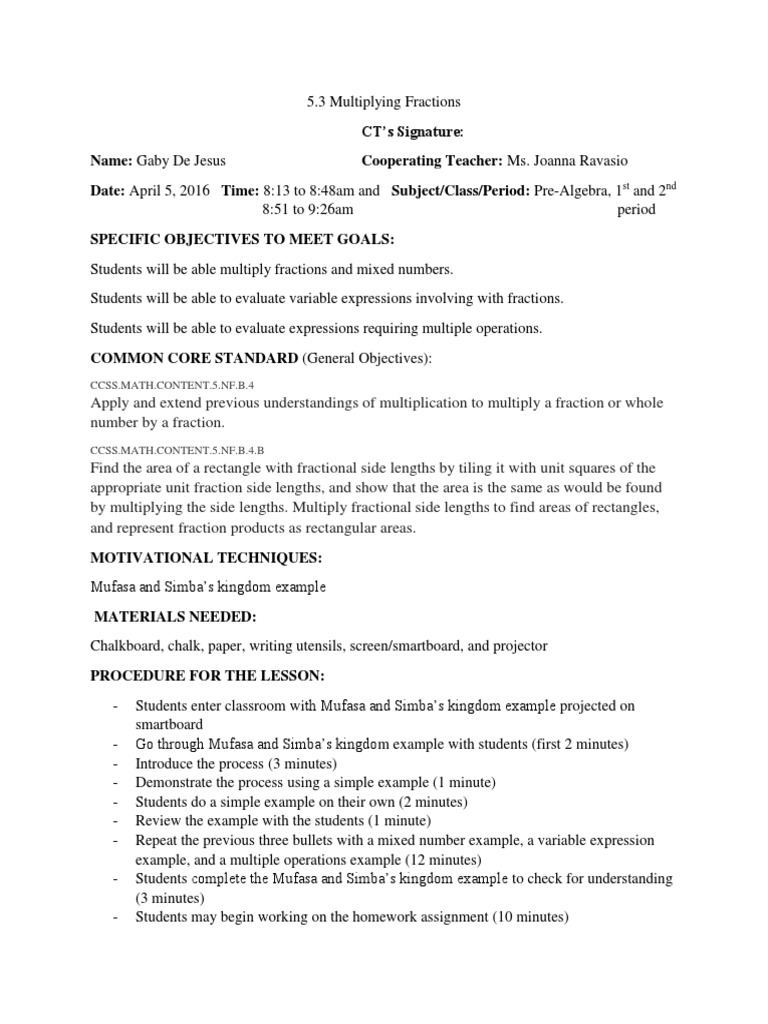 lp2 Lion King | PDF | Fraction (Mathematics) | Homework
