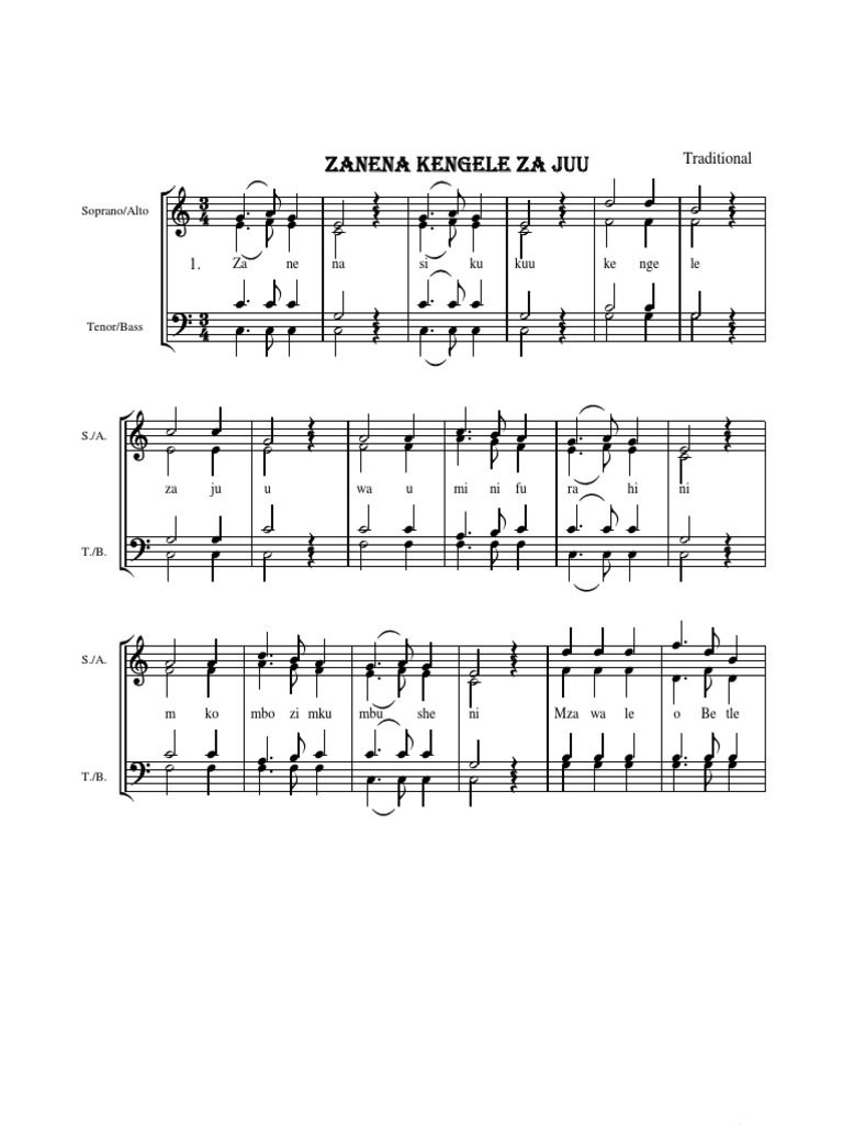 Zanena Kengele Za Juu PDF | PDF