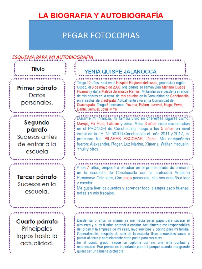 La Biografia y Autobiografía | PDF