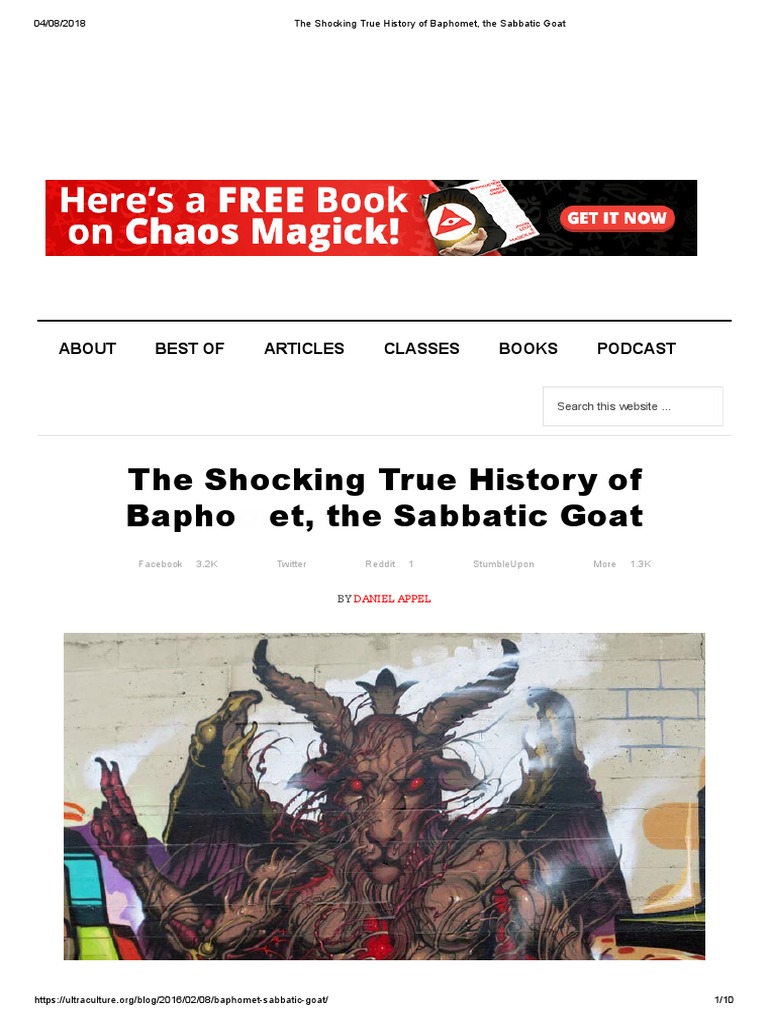 The Shocking True History of Baphomet, The Sabbatic Goat | Paranormal ...