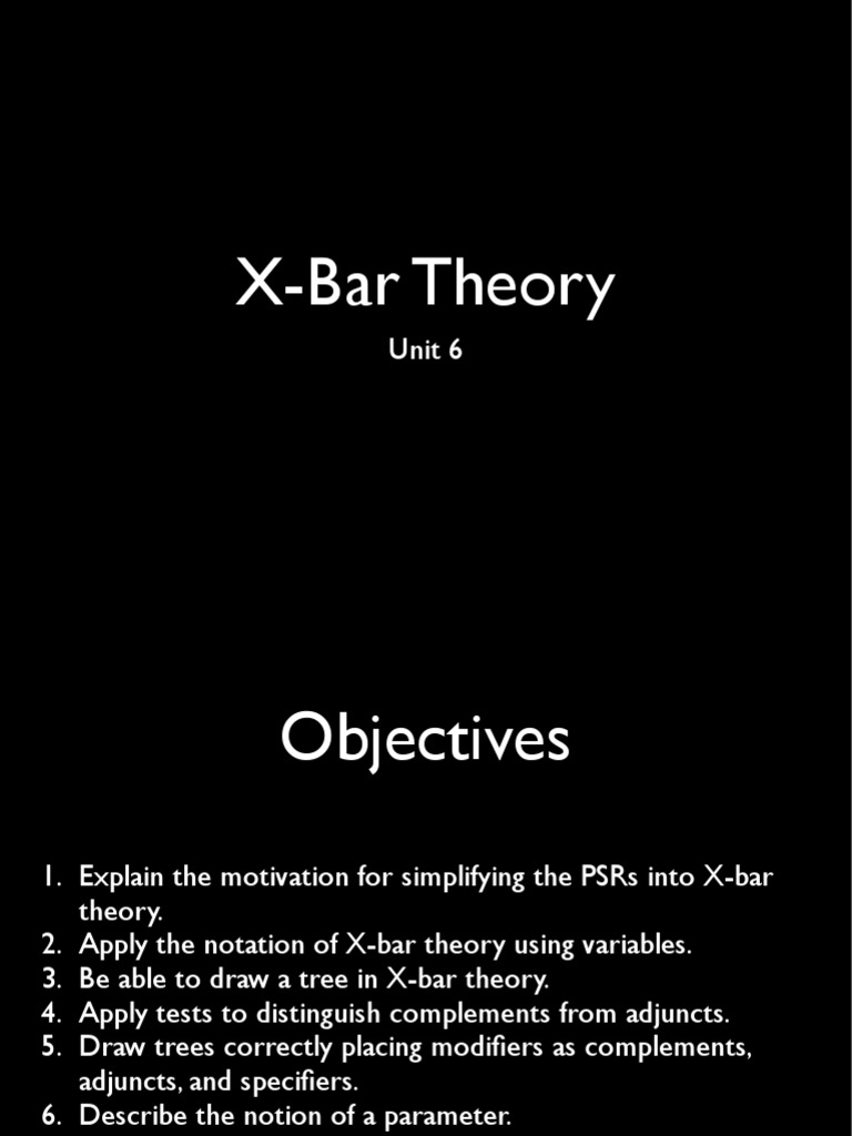02 X Bar+theory+39862513 43826540 Syntax3E.6 Xbar | PDF | Phrase ...