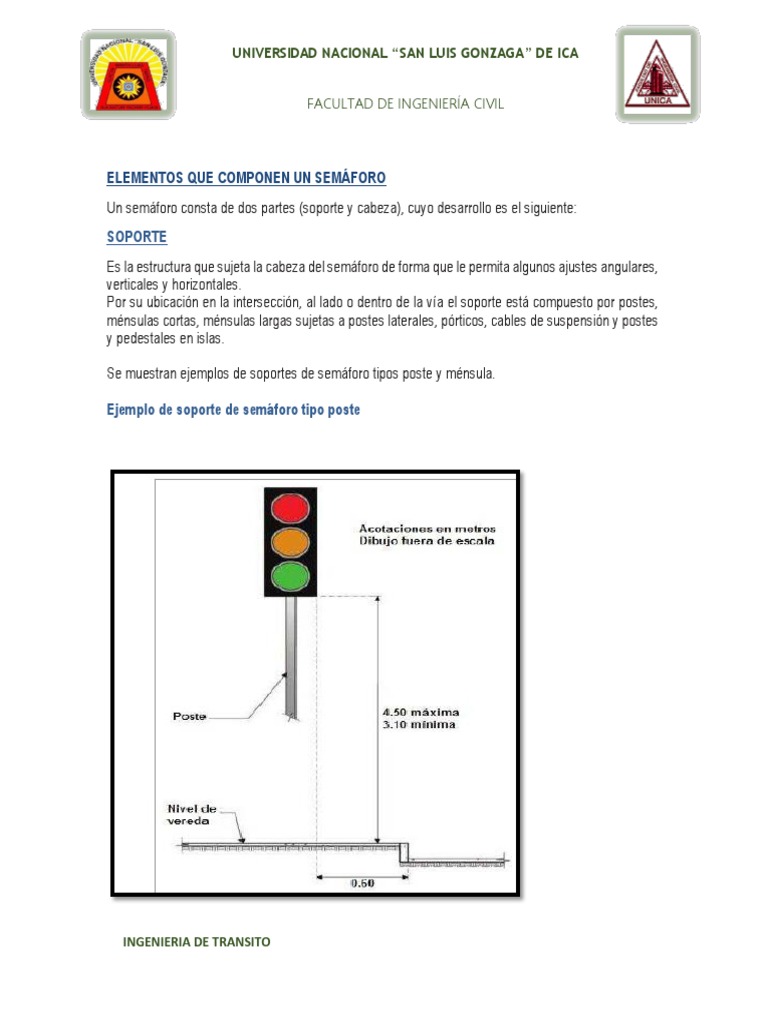 Elementos y Funciones del Semáforo | PDF | Semáforo | Diodo emisor de luz