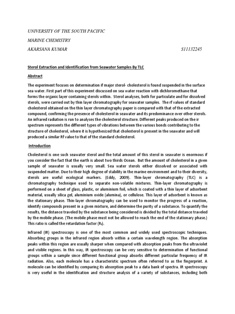 Ch311 Organic Lab | PDF | Thin Layer Chromatography | Infrared Spectroscopy