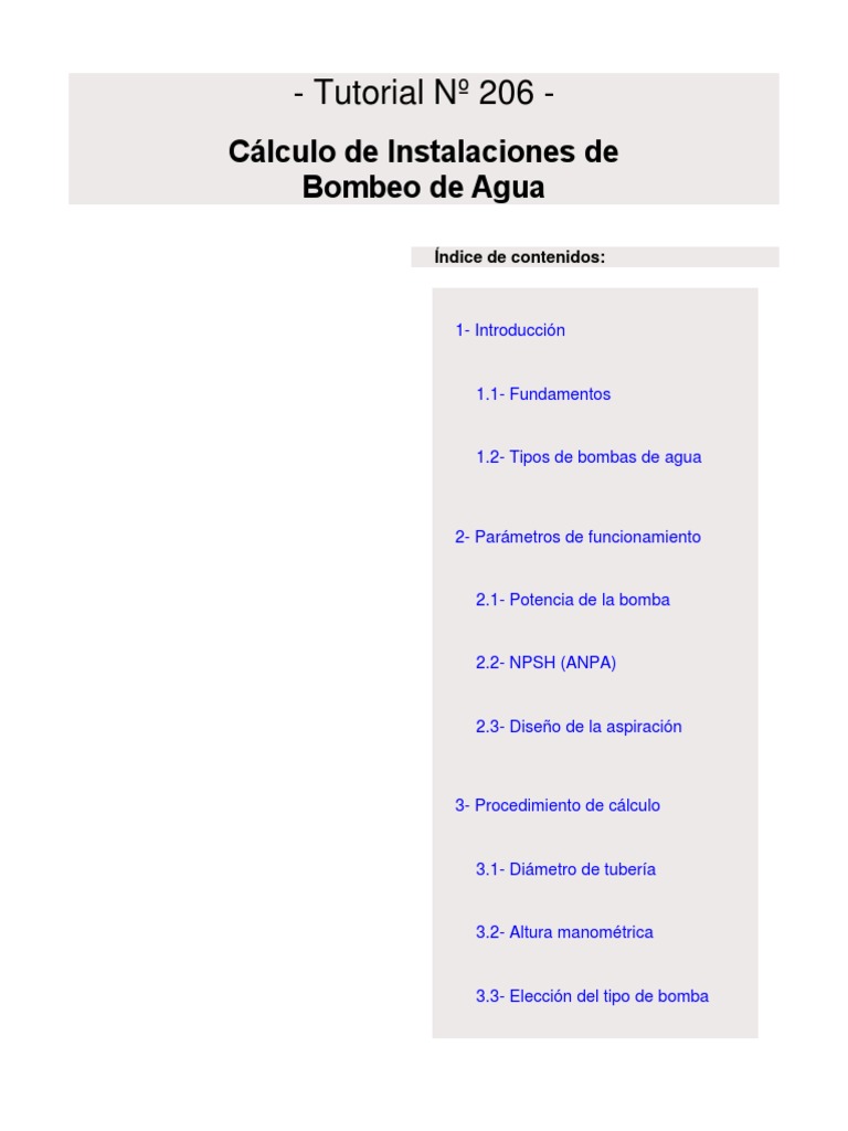 Ejemplo de Seleccion de Bombas | PDF | Bomba | Ingeniería Química