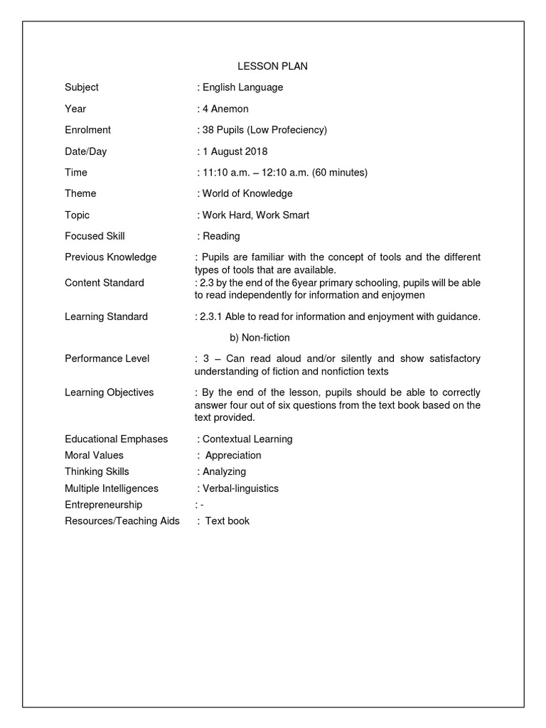 Lesson Plan: Reading Tools in History | PDF | Textbook | Lesson Plan