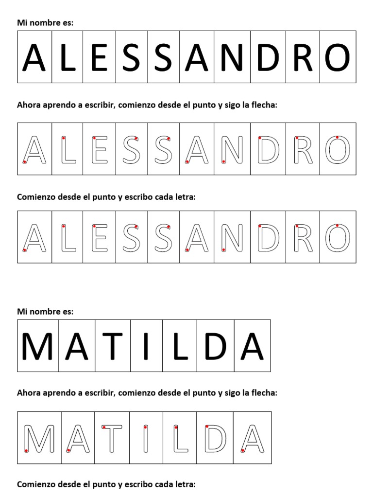 Aprendo A Escribir Mi Nombre | PDF