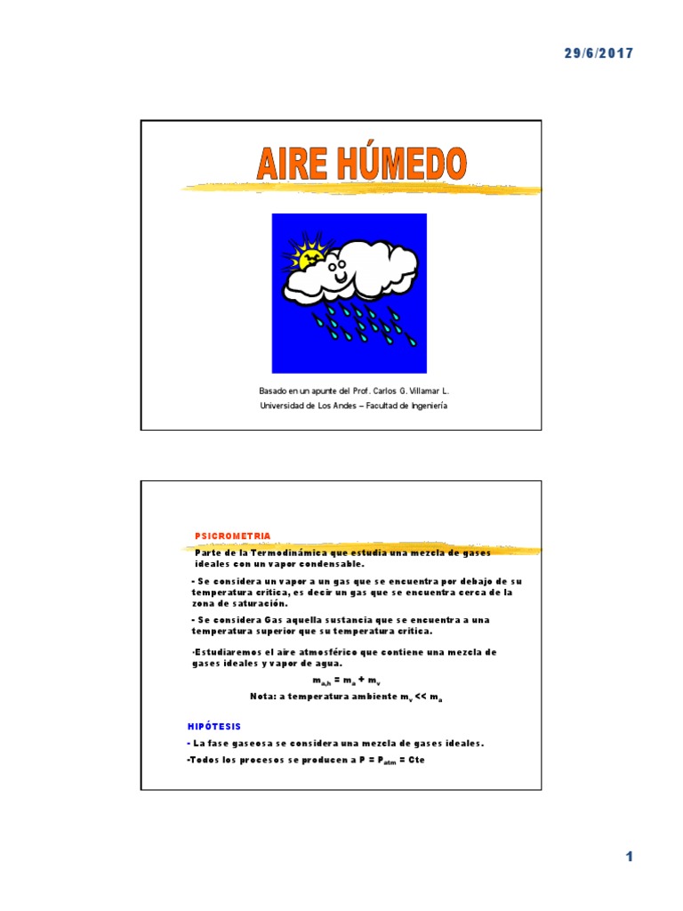 Aire Humedo | PDF | Humedad | Gases