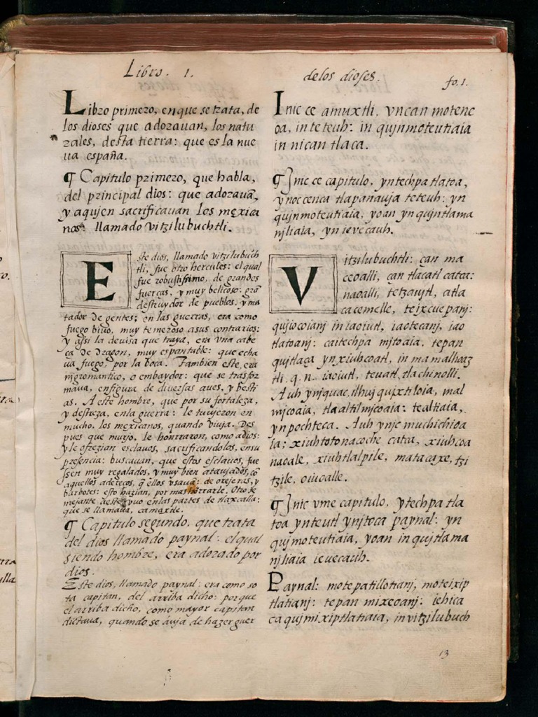 Códice Florentino II | PDF | Manuscrito | Libros