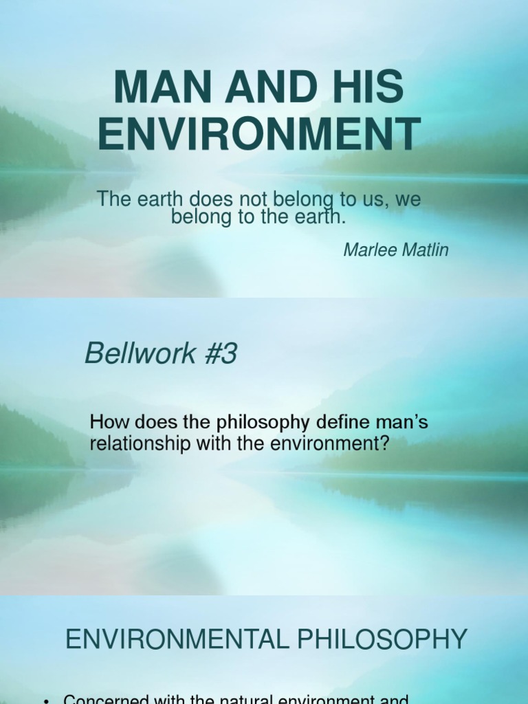 Man's Relationship with the Environment | PDF | Environmentalism ...