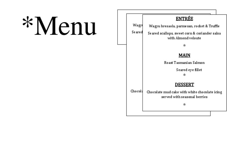 Menu | PDF