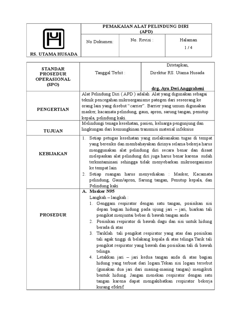 SPO-Pemakaian APD | PDF