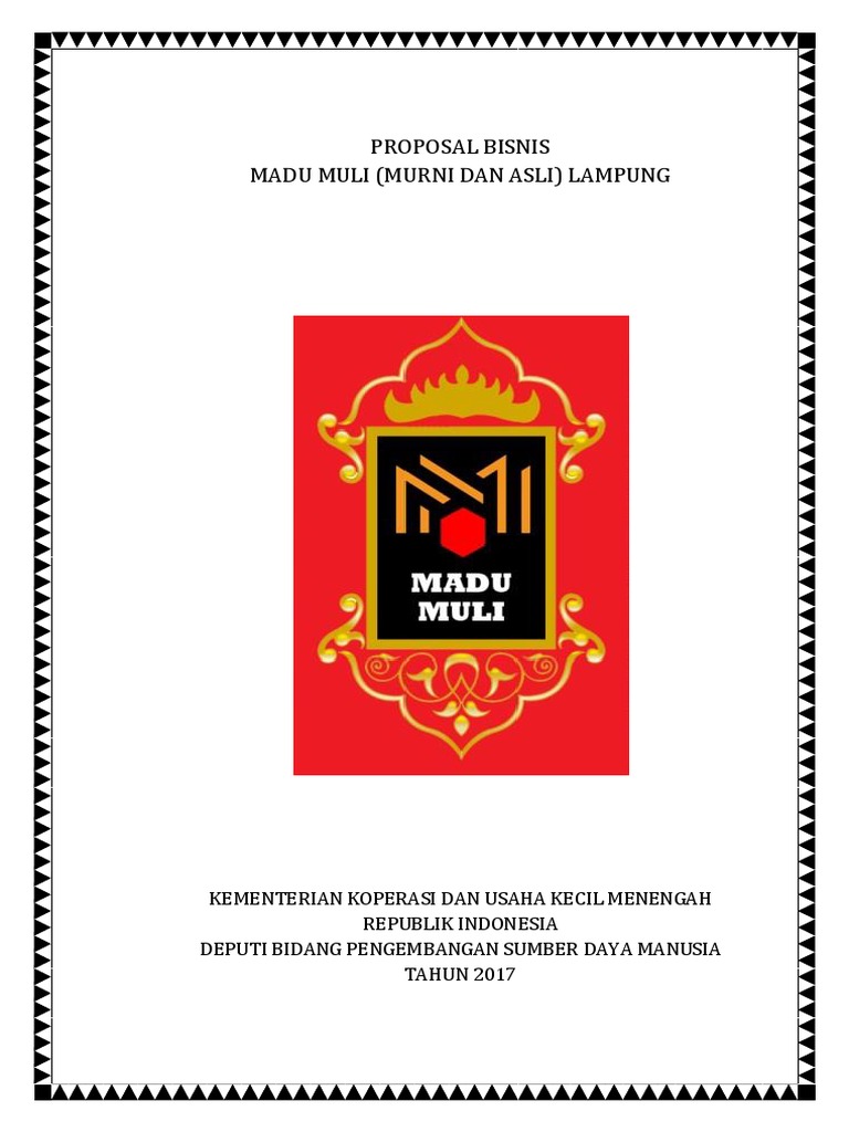 Proposal Bisnis Madu Muli Lampung | PDF