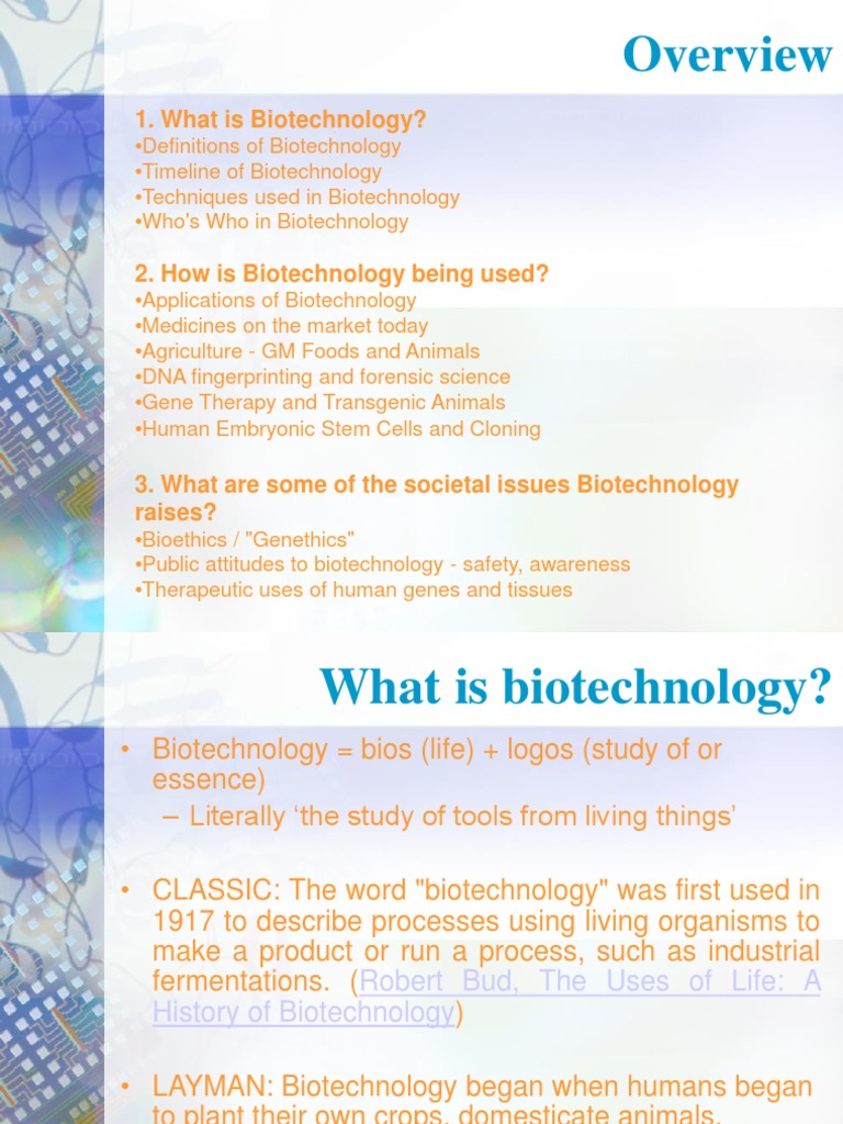 Intro To Biotechnology | PDF | Biotechnology | Gene