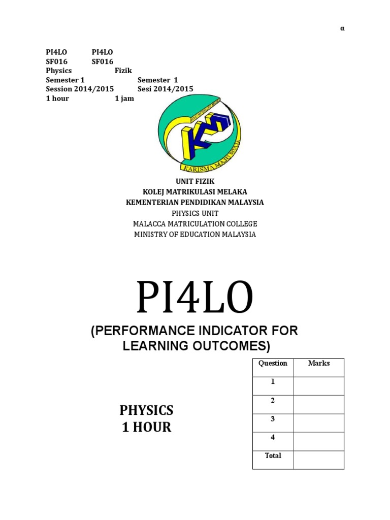 Pi4Lo: Physics 1 Hour | PDF | Electronvolt | Kilogram