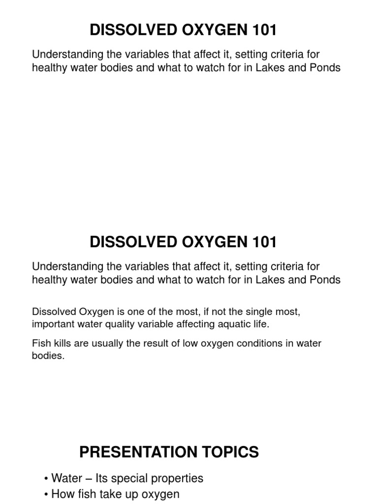 Dissolved Oxygen in Water | PDF | Solubility | Properties Of Water