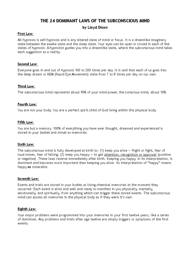 The 24 Laws of The Mind | PDF