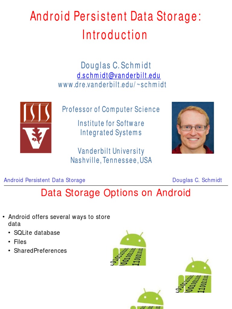 Android Persistent Data Storage:: Douglas C. Schmidt | PDF | Databases | Table (Database)