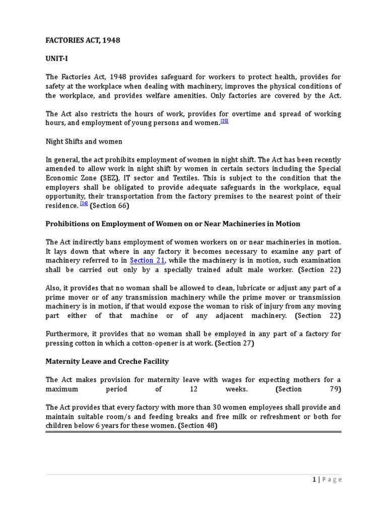 Factories Act | PDF | Child Labour | Elevator