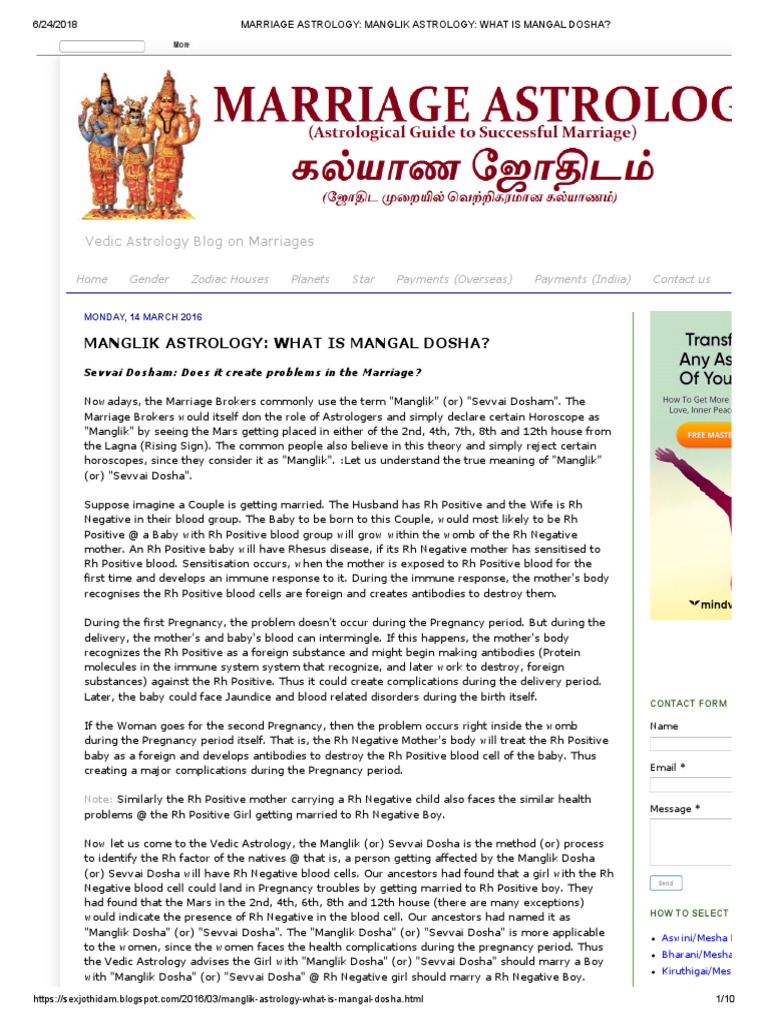 Understanding Manglik Dosha in Astrology | PDF | Astrological Sign | Occult