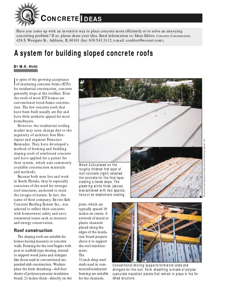 Concrete Construction Article PDF - A System For Building Sloped ...