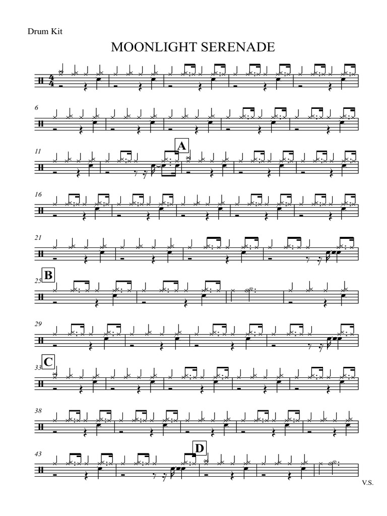 Moonlight Serenade - Drum Kit | PDF