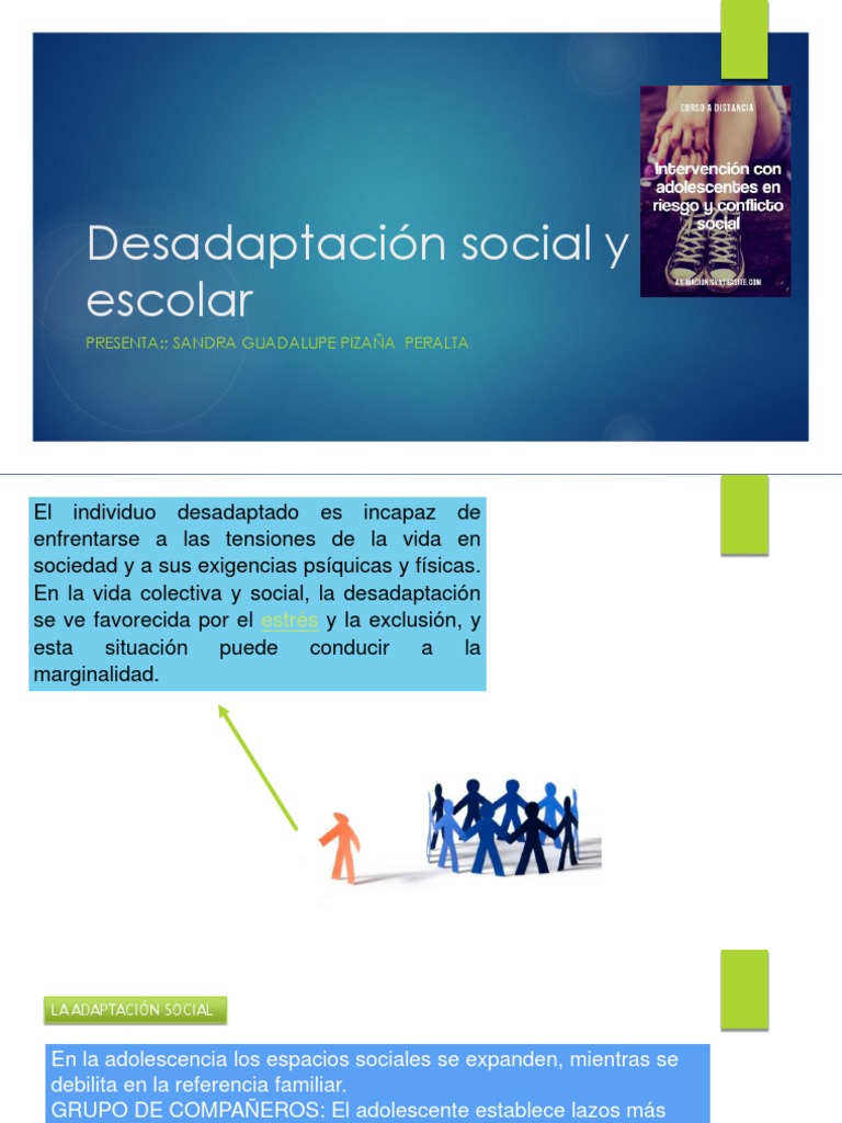 Desadaptación social y escolar en adolescentes | PDF | Exclusión social ...