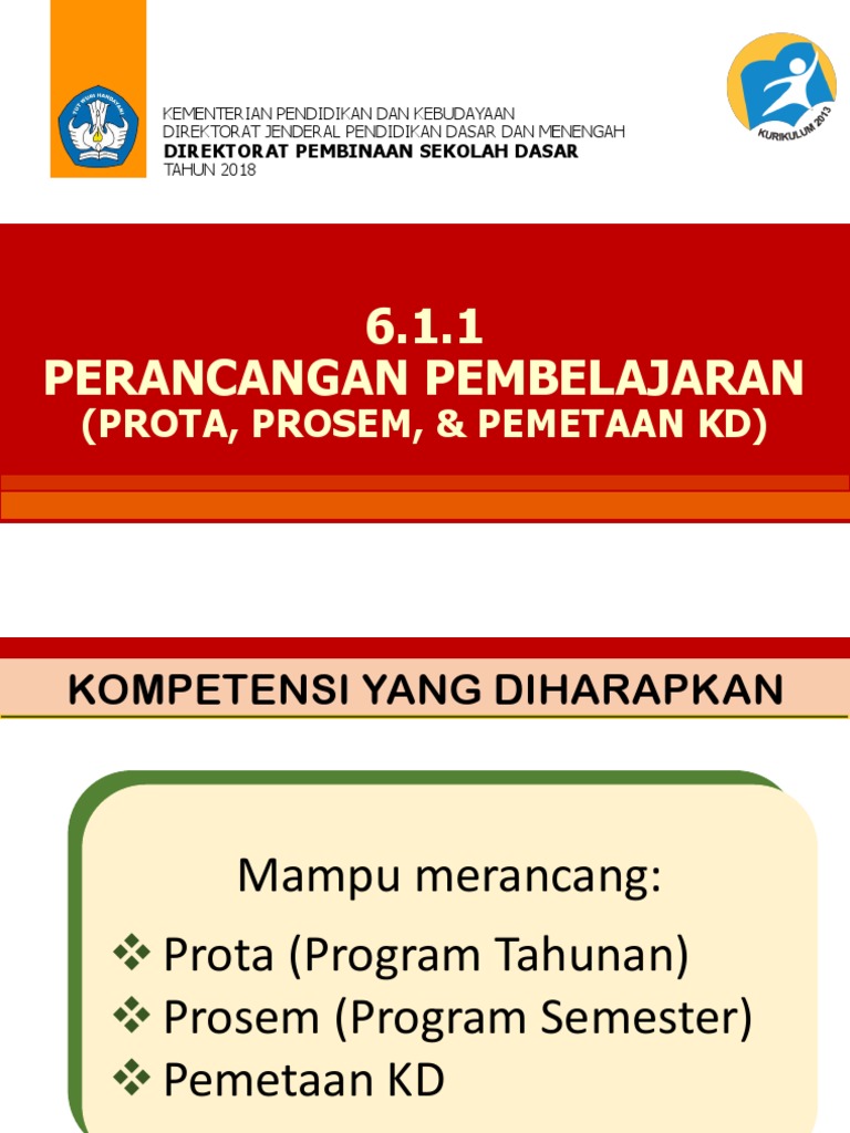 02 PPT - 6.1.1 Perancangan Prota, Prosem, & Peta KD | PDF