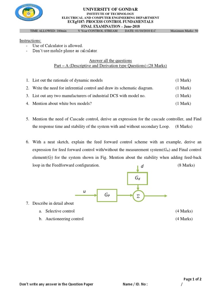 Eceg5187 Final PDF | PDF | Control Theory | Cybernetics