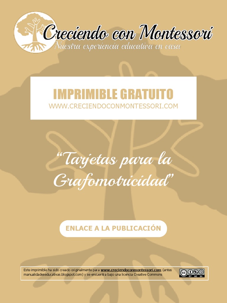 Tarjetas de Grafomotricidad Montessori | PDF | Arte
