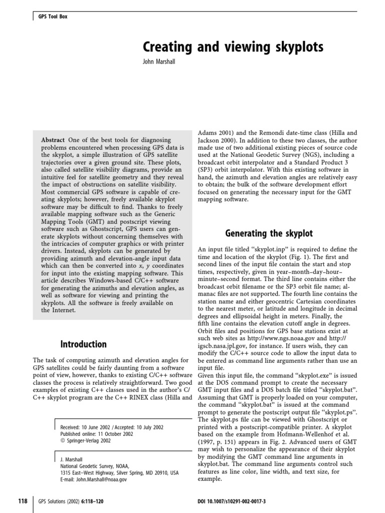 Sky Plot | PDF | Command Line Interface | Global Positioning System