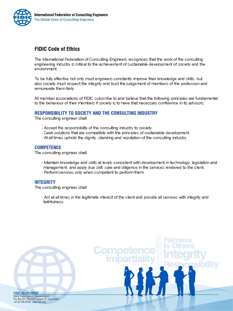 Fidic Codeofethics 201510 | PDF | Engineer | Integrity