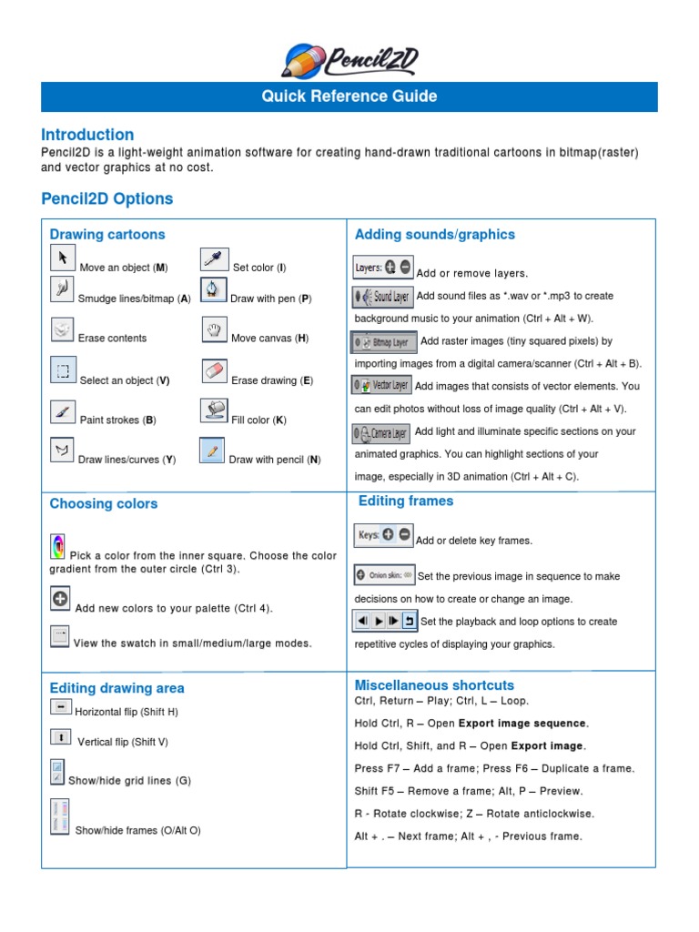 Pencil2d Quick Guide PDF | PDF | Computer Graphics | Graphic Design