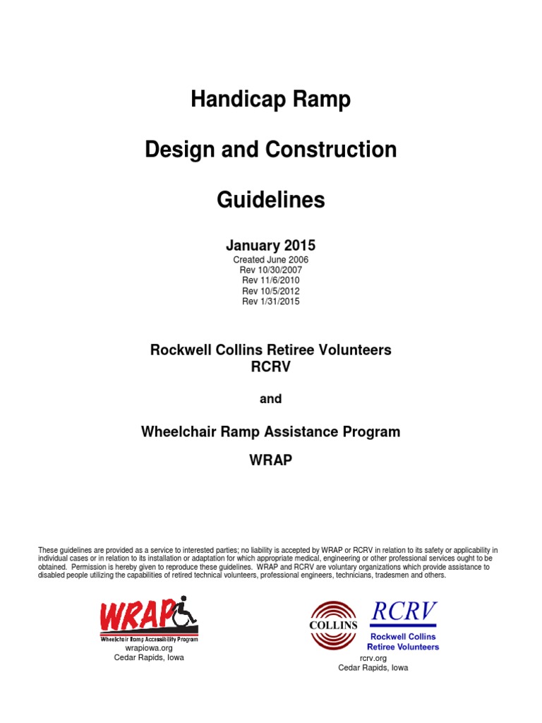 Handicap Ramp Design and Construction Guidelines: January 2015 | PDF ...