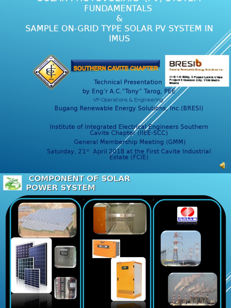 IIEE-SCC Solar PV System Fundamentals | PDF | Photovoltaics | Solar Power