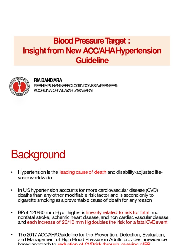Blood Pressure Target: Insight From New ACC/AHA Hypertension Guideline ...