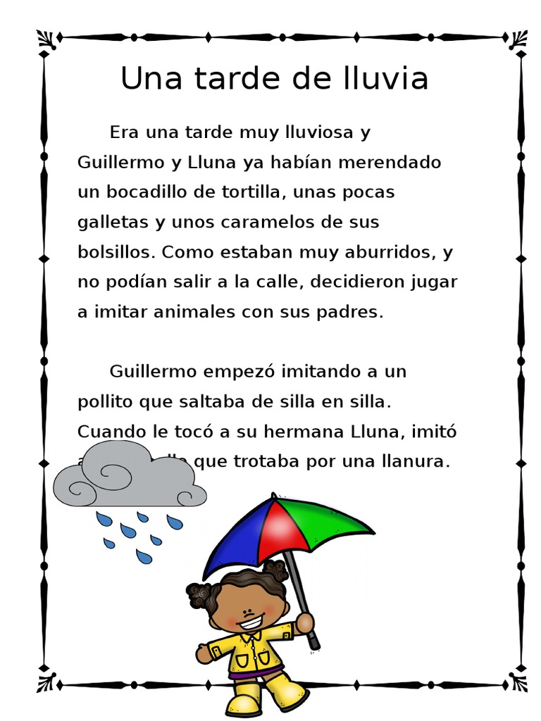 Cuentos Con Fonemas La Letra "LL" Una Trade de Lluvia | PDF