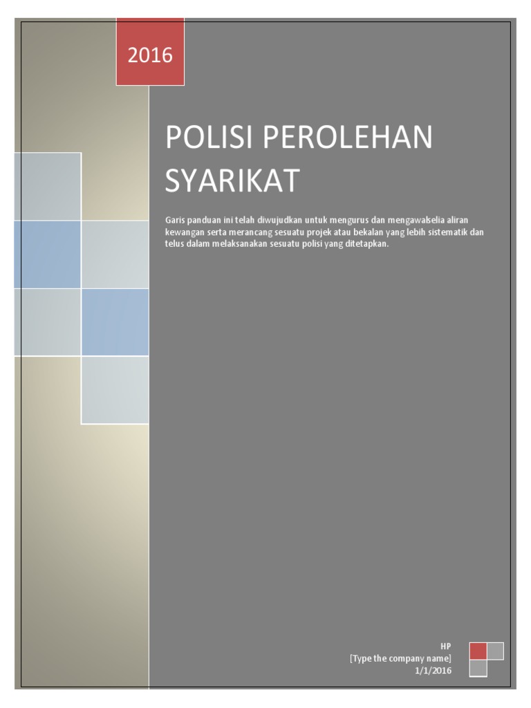 Polisi Perolehan Syarikat Kontraktor | PDF