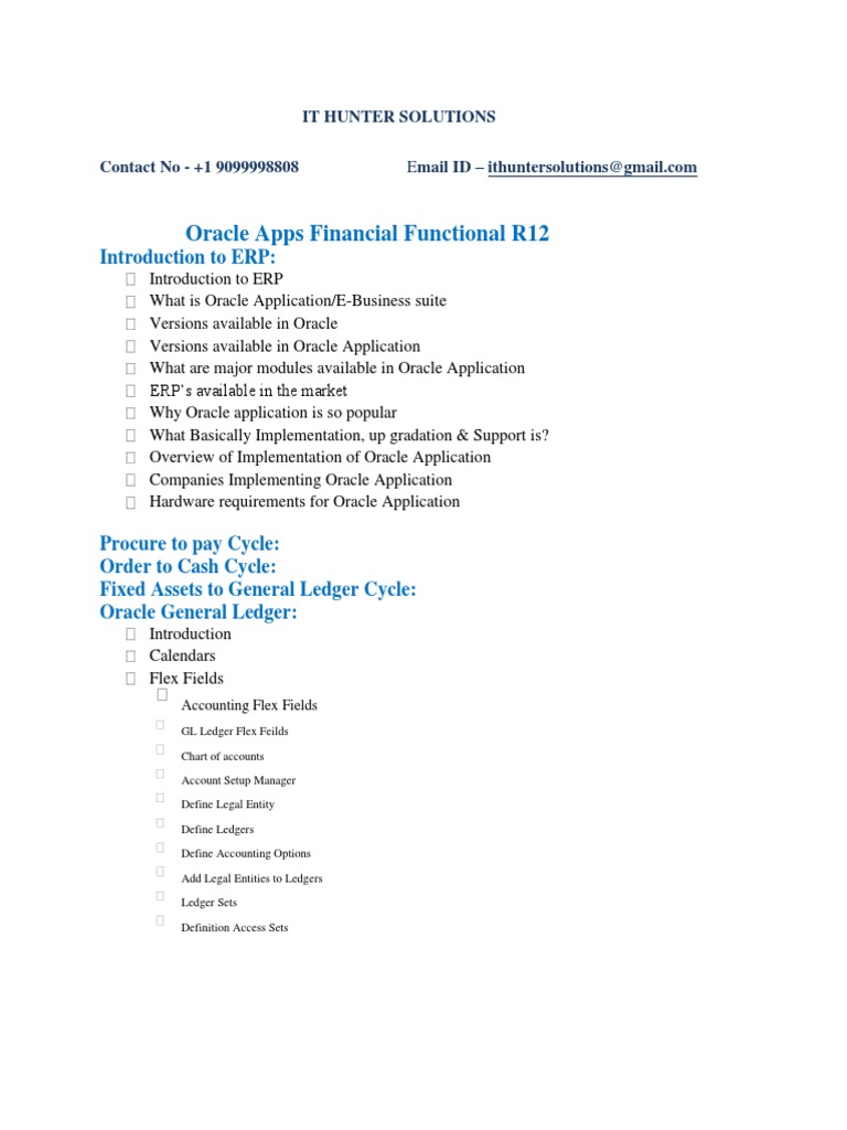 Oracle EBS Financial Functional R12 Guide | PDF | Invoice | Debits And ...