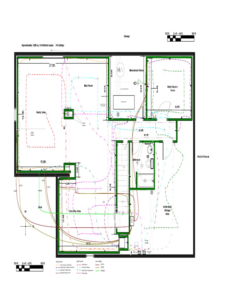 Finished Basement Design With Electrical and Av | PDF