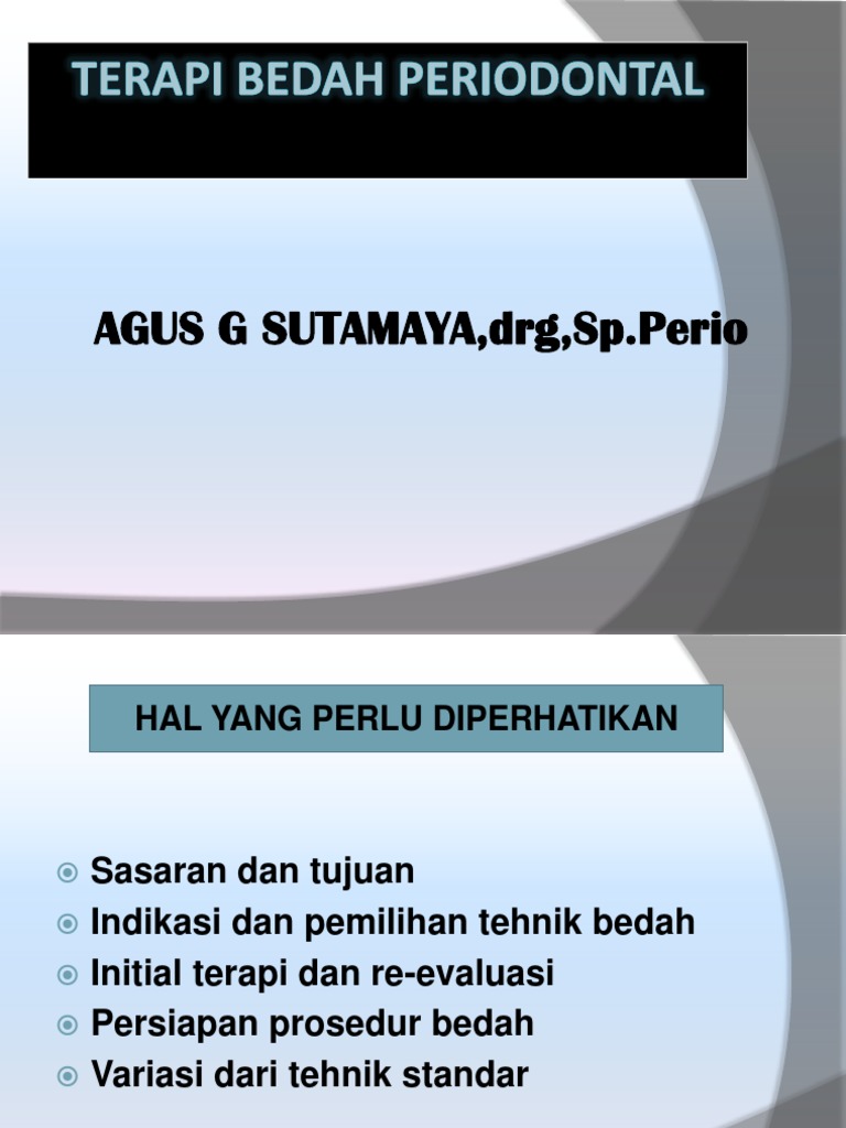 Prosedur ENAP dalam Terapi Periodontal | PDF