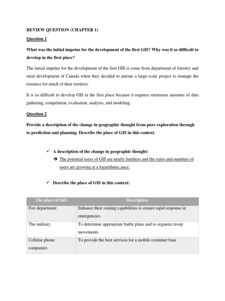 Chapter 1 Gis | PDF | Geographic Information System | Cartography